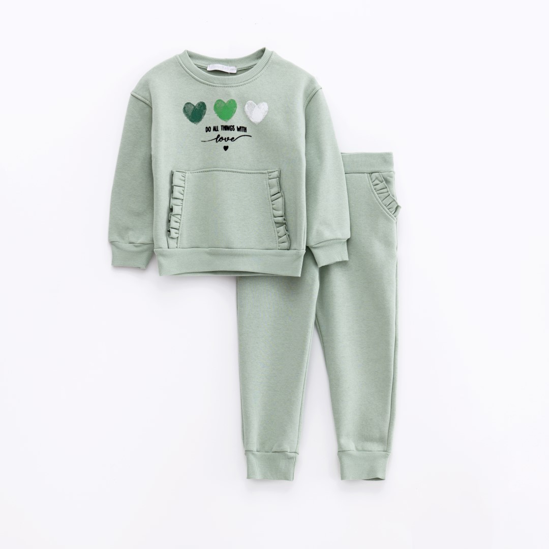 Bebe girl fleece set girly peanut-girl peanut