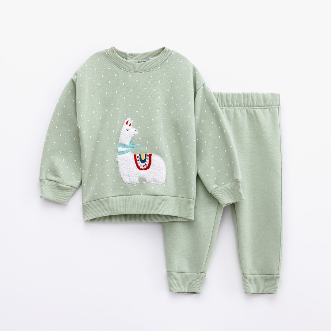 Baby girl fleece set girly peanut-girly peanut